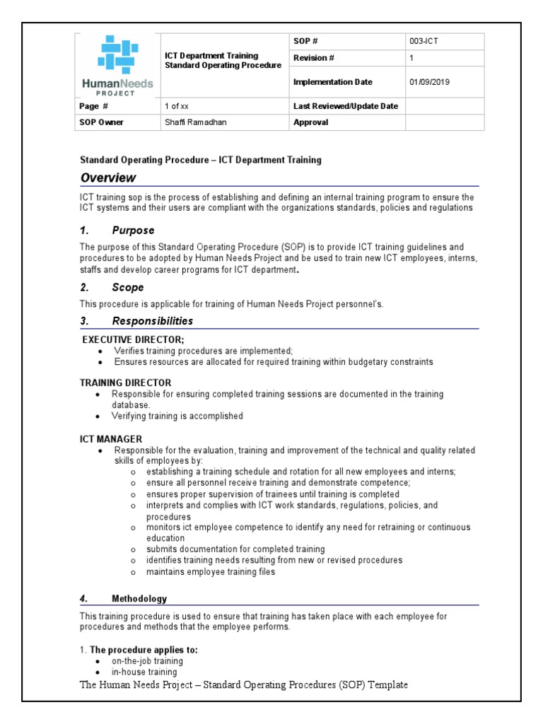 ICT Training Sop | PDF | Backup | Computer Network