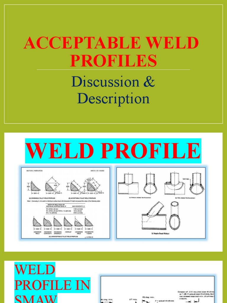 Acceptable Weld Profiles | PDF | Welding | Construction