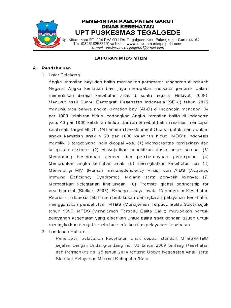 Laporan Tahunan MTBS | PDF