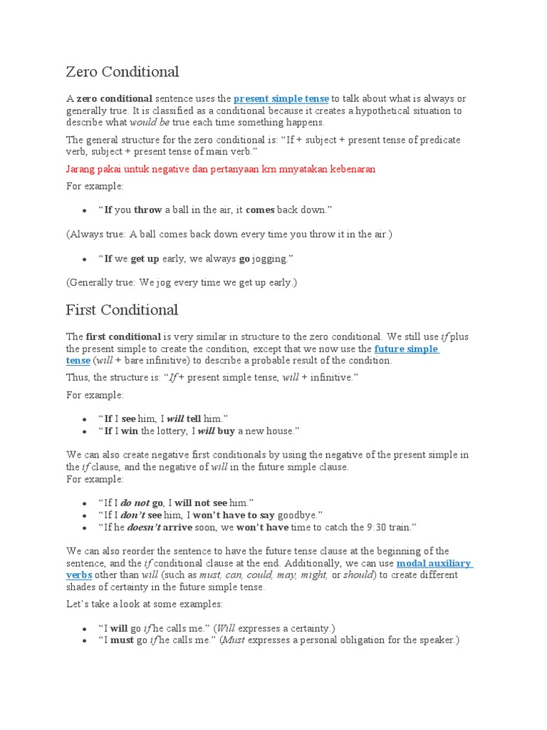 Conditional For Positive-Negative-Interrogative | PDF | Verb | Question