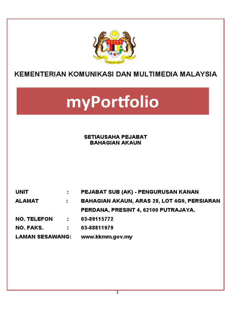 Contoh Myportfolio (Pa Ba) | PDF
