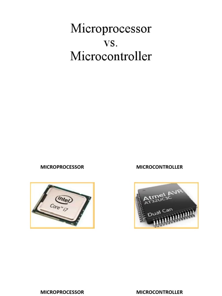 CSC - 213 - Microprocessor VS Microcontroller | PDF