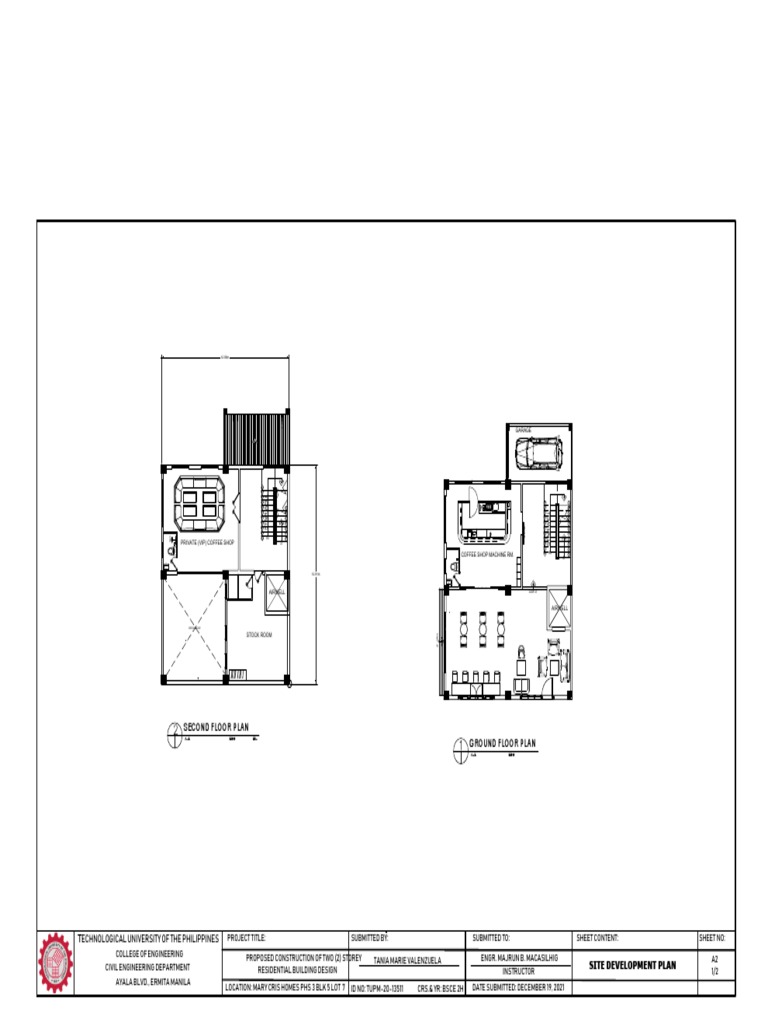 Technological University of The Philippines: Ground Floor Plan Second ...