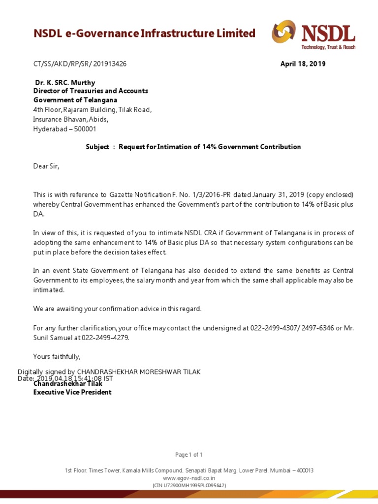 GoTS - 14 Percent Letter To All SGs and SABs | PDF