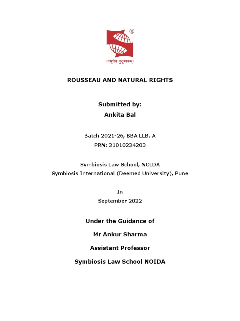 Rousseau and Natural Rights | PDF | Jean Jacques Rousseau | Social Contract