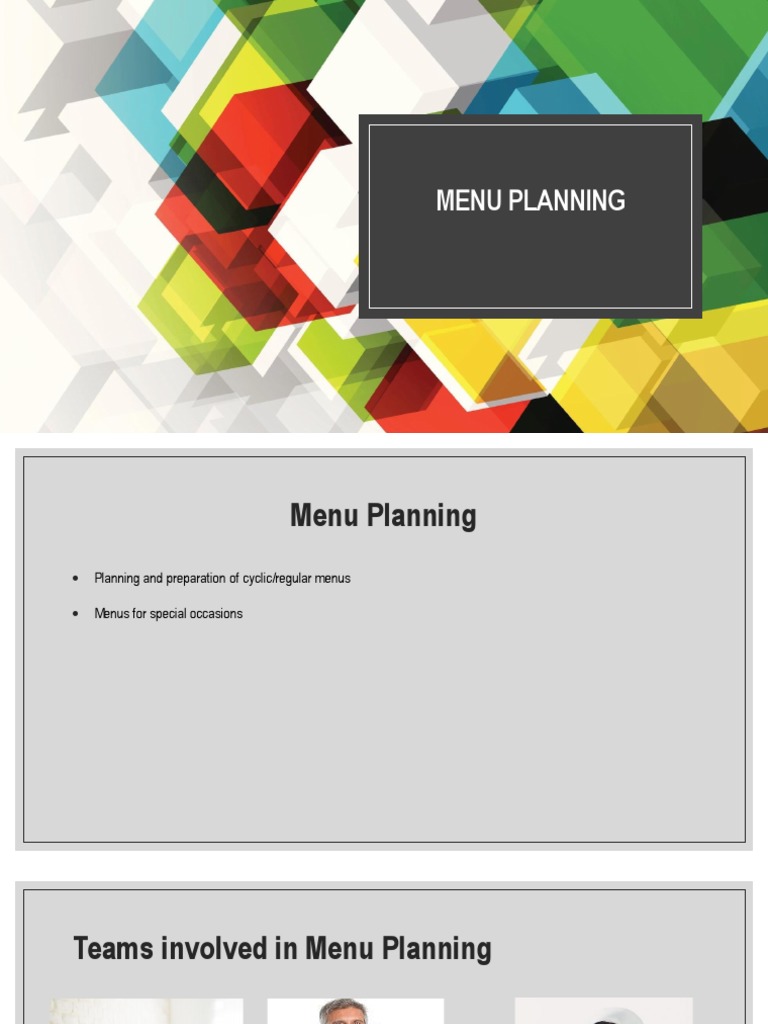Menu Planning | PDF | Menu | Hospital