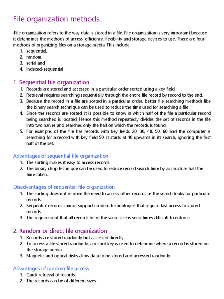 File Organization | PDF