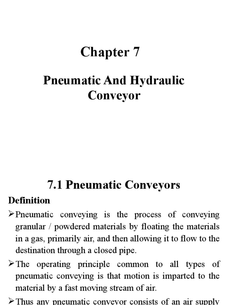 CH 7. Pneumatic and Hydroulic | PDF | Pump | Pipe (Fluid Conveyance)