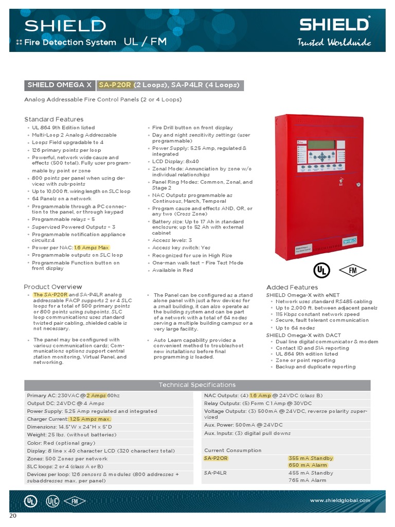 Fire Alarm Control Panel | PDF | Electrical Engineering | Electric Power