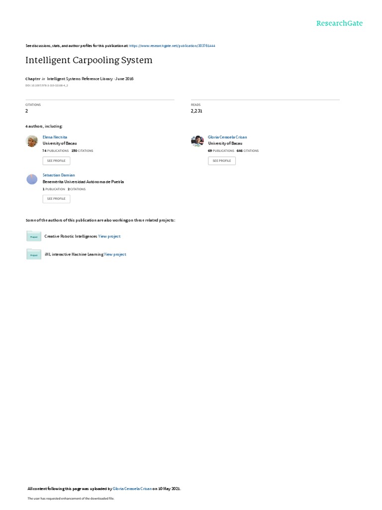 Intelligent Carpooling System A Case Stu | PDF | Conceptual Model | Transport