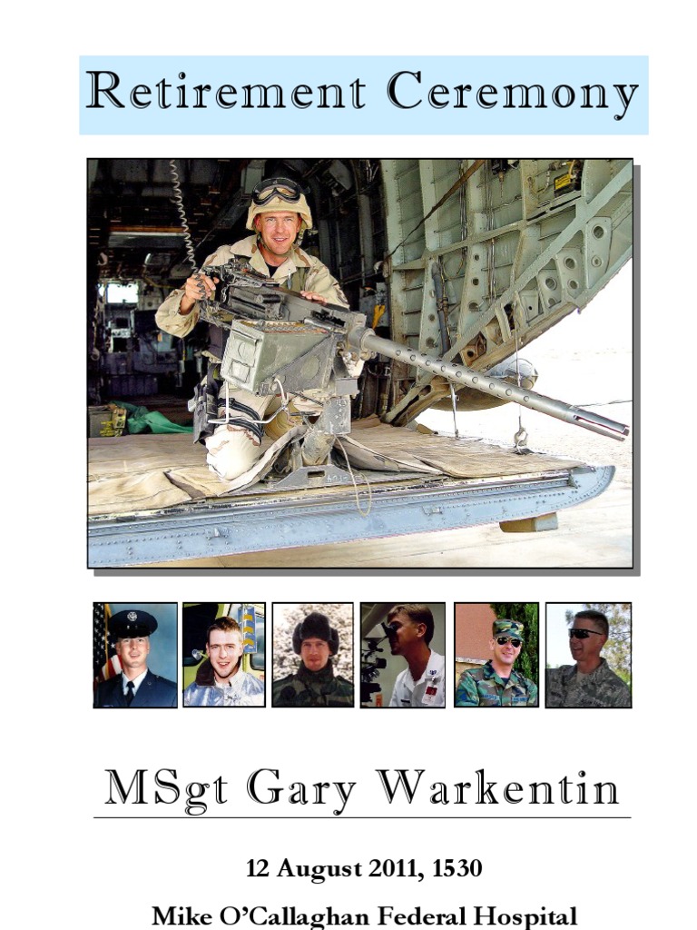 Retirement Ceremony: MSGT Gary Warkentin | PDF | United States Air ...