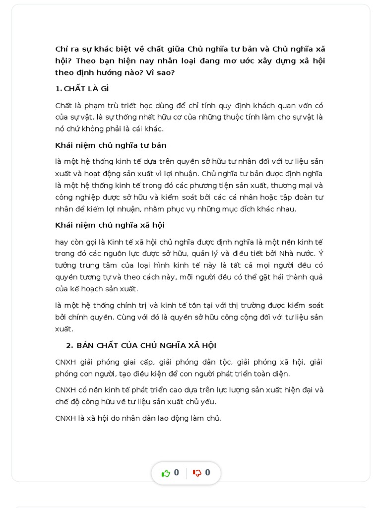 Chi Ra Su Khac Biet Ve Chat Giua Chu Nghia Tu Ban Va Chu Nghia Xa Hoi - Compress | PDF