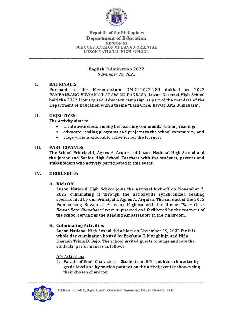 ENG 2022 Culmination Narrative | PDF