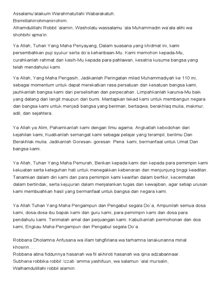 Doa Peringatan Milad | PDF