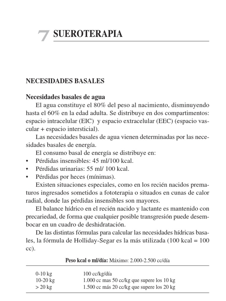 Fórmula de Holliday-Segar en Pediatría | PDF | Medicina CLINICA ...