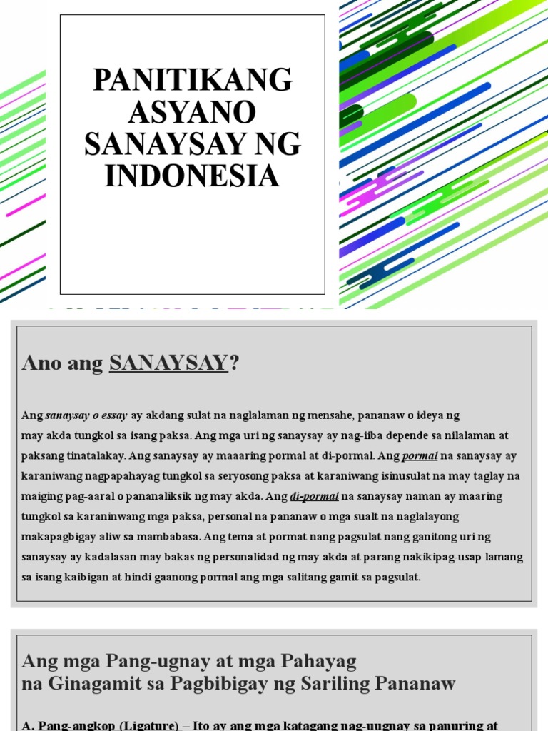 Sanaysay Fil9 | PDF