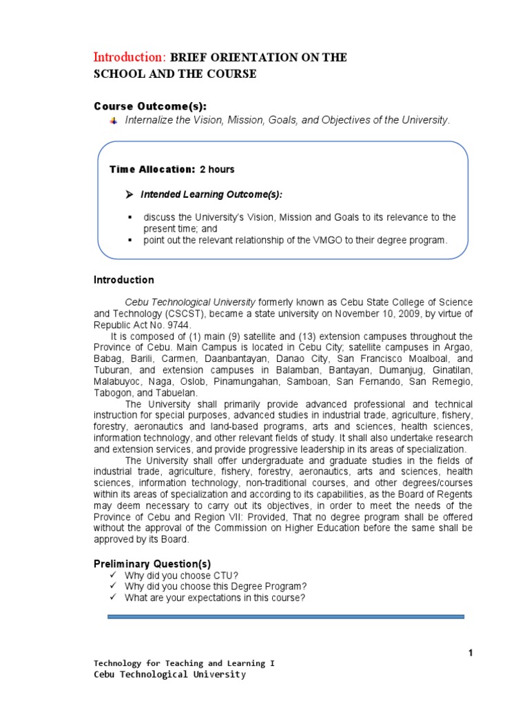 VMGO | Download Free PDF | Teaching Method | Learning