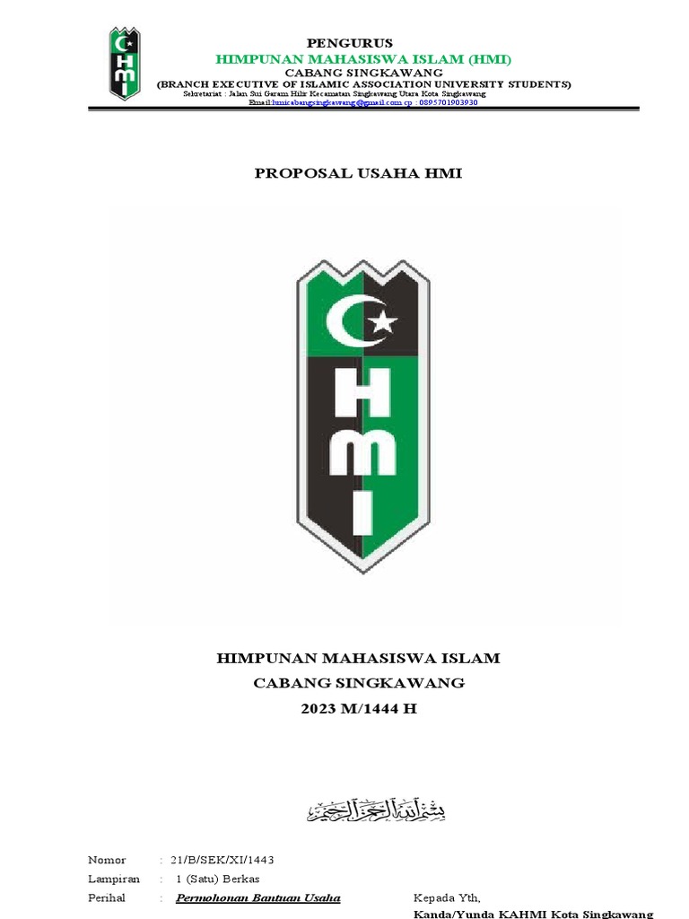 Proposal Usaha Hmi | PDF