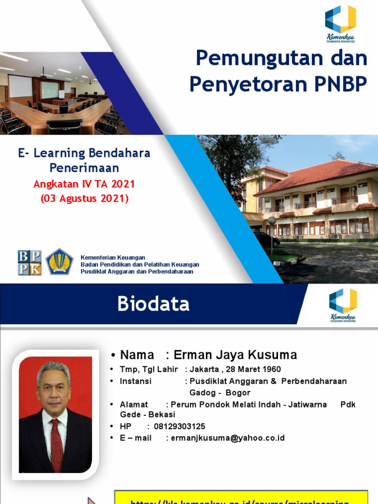 E-Learning Bendah Penermn Mapel Pemungutan & Penyetoran PNBP - Angktn ...