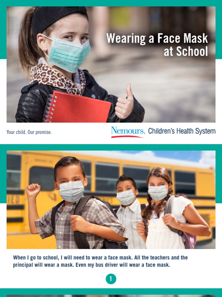 Wearing A Face Mask at School | PDF | Wellness
