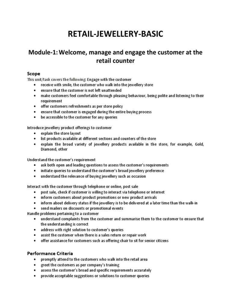 Jewellery Basics | Download Free PDF | Retail | Sales