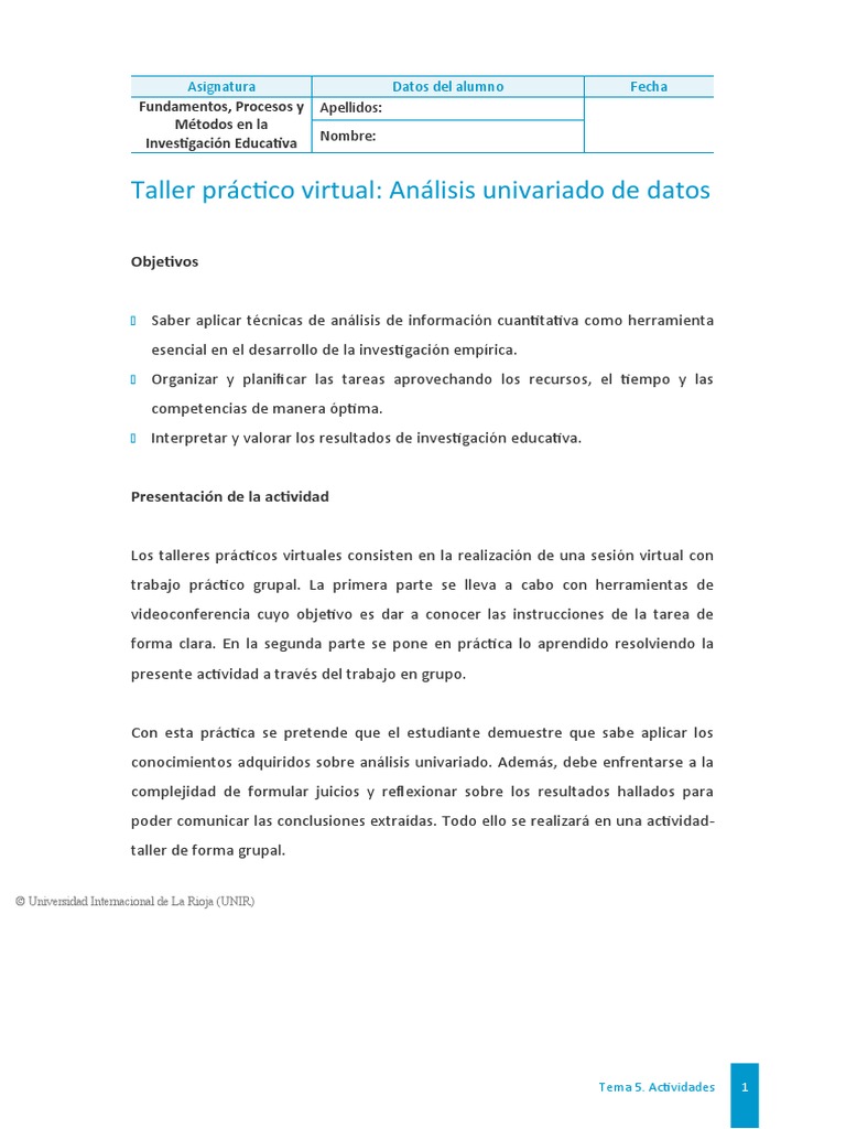 Metinved01 t5 Taller | PDF | Spss | Microsoft Excel
