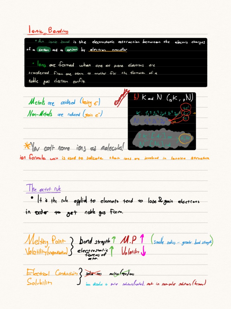 Bonding Cheat Sheet 2 | PDF | Chemical Polarity | Chemical Bond