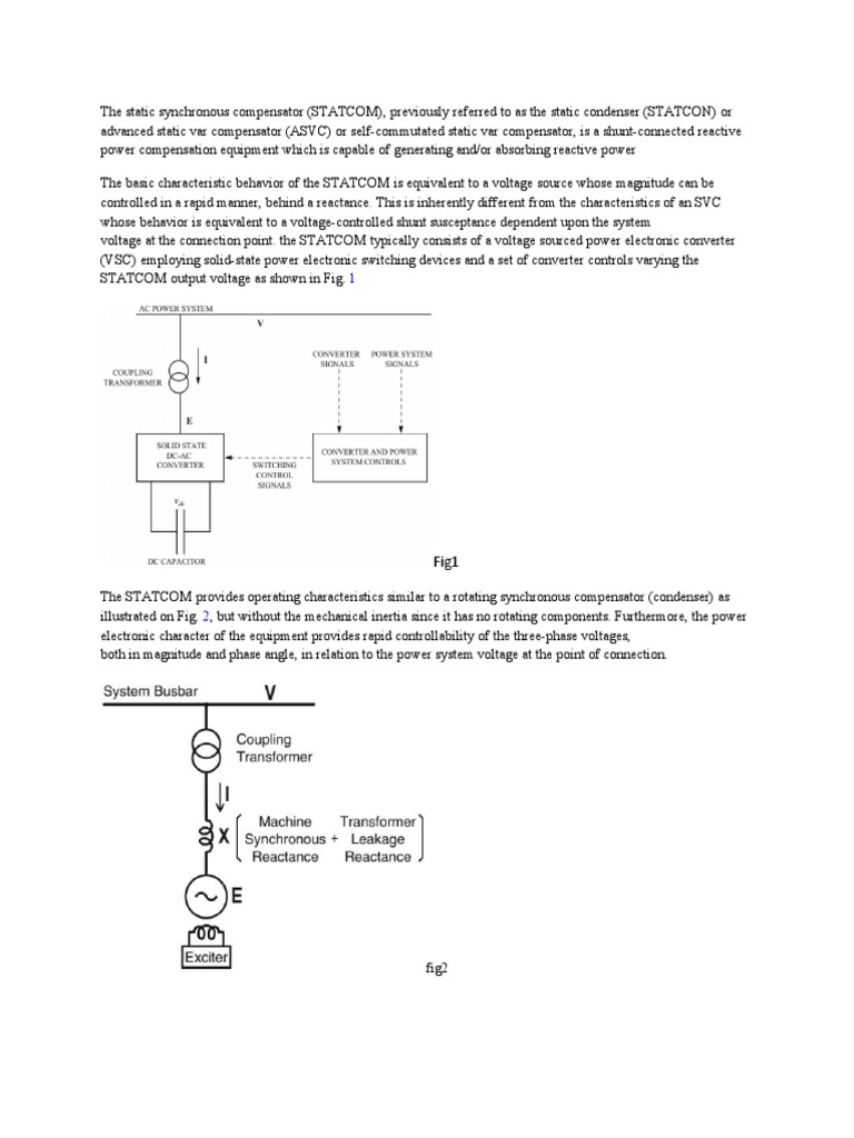 Statcom Pdf Power Electronics Transformer