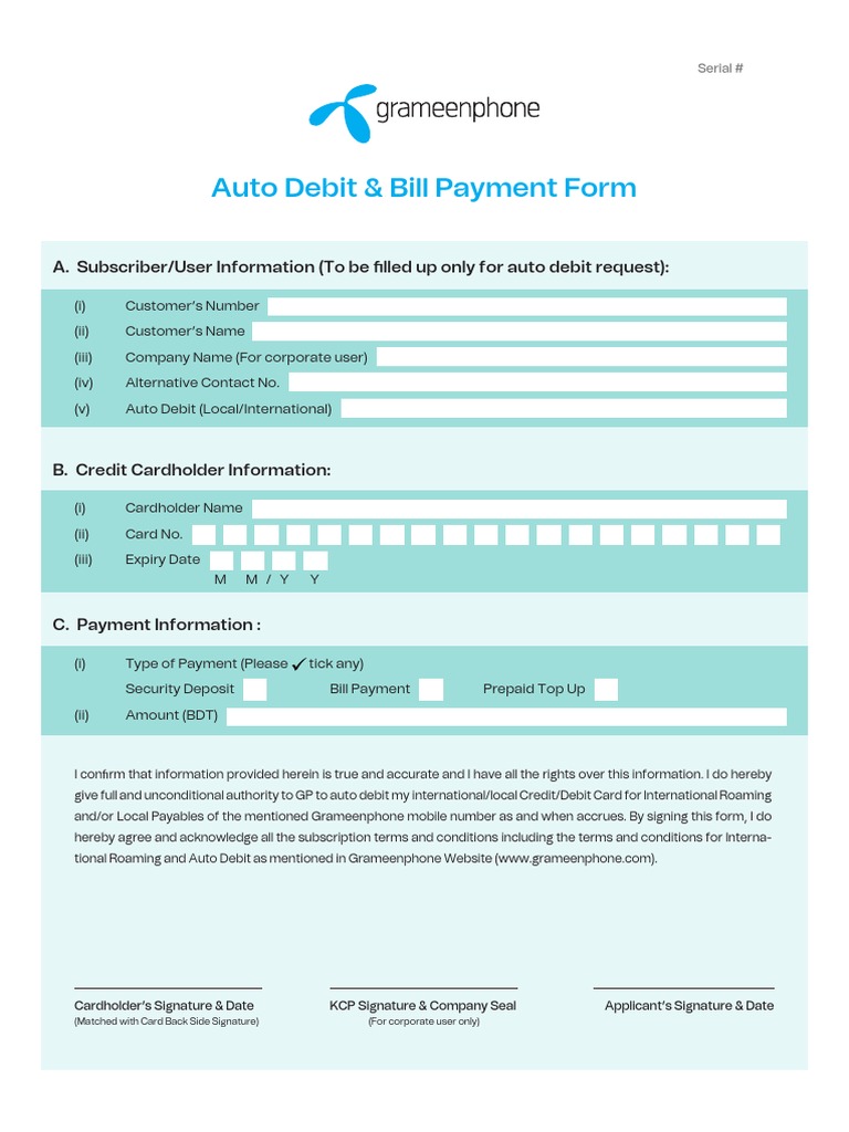 GP International Roaming Activation Form | PDF