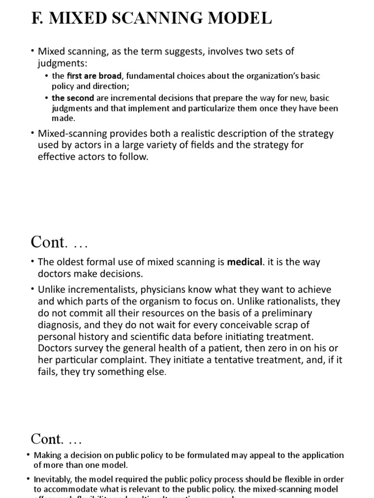 Mixed Scanning for Policy Makers | PDF