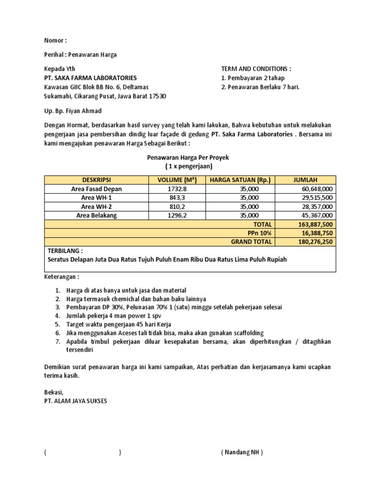 Quotation PT. Saka Farma | PDF