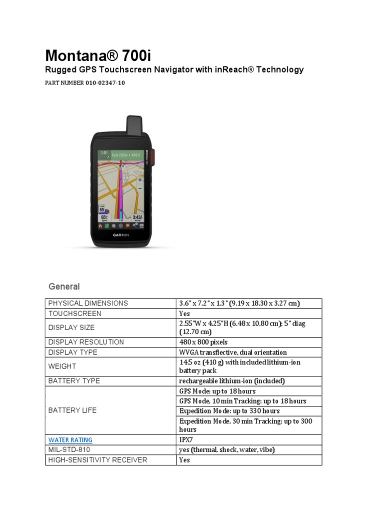 Montana® 700i | PDF | Wi Fi | Electronics