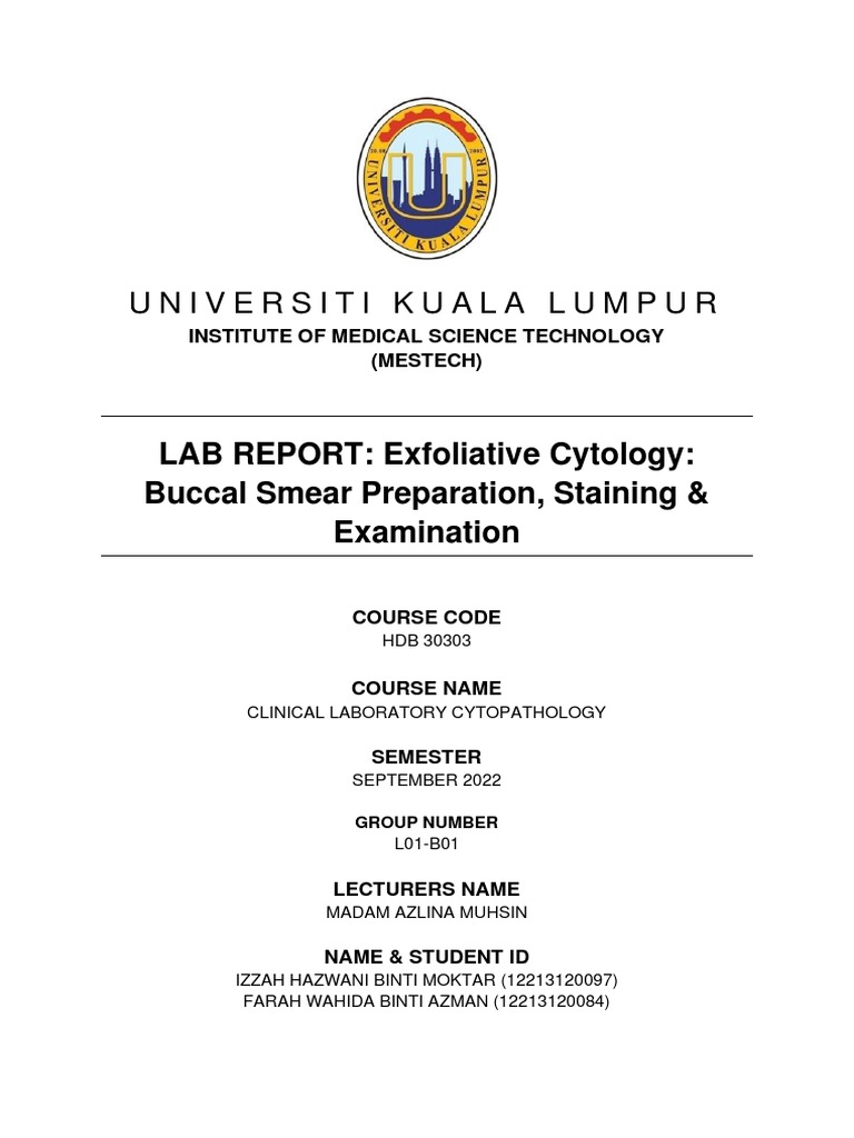 Pratical 1 - Buccal Smear (Cyto) | PDF | Cytopathology | Staining