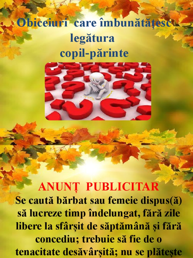 Meseria de Părinte SEDINTA | PDF