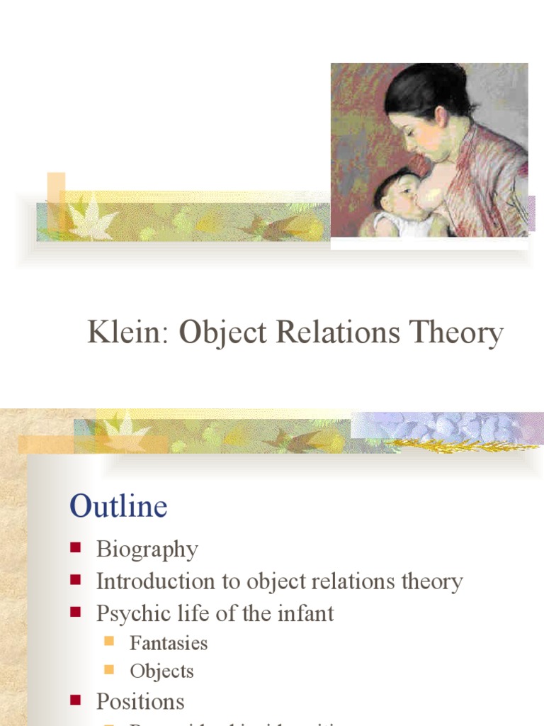 Klein | PDF | Object Relations Theory | Psychoanalysis