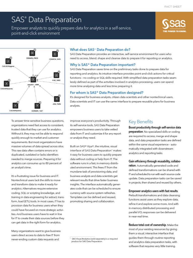 Sas Data Preparation | PDF | Sas (Software) | Analytics