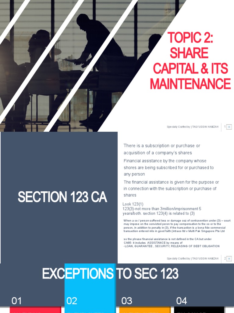 SHARE CAPITAL & ITS MAINTENANCE v2 | PDF | Dividend | Loans