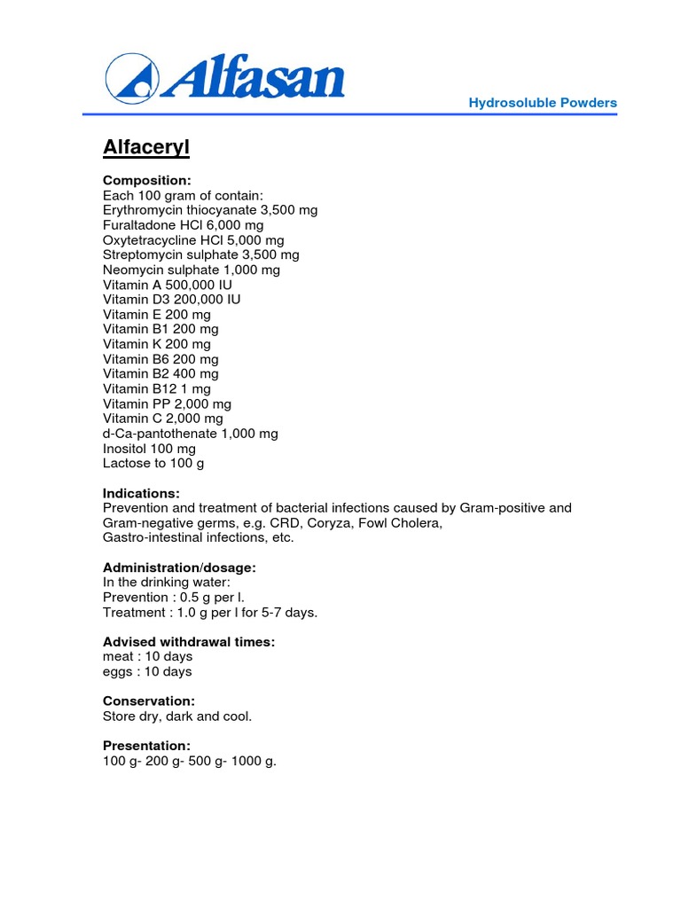 Productbladen Alfaceryl 7 | PDF