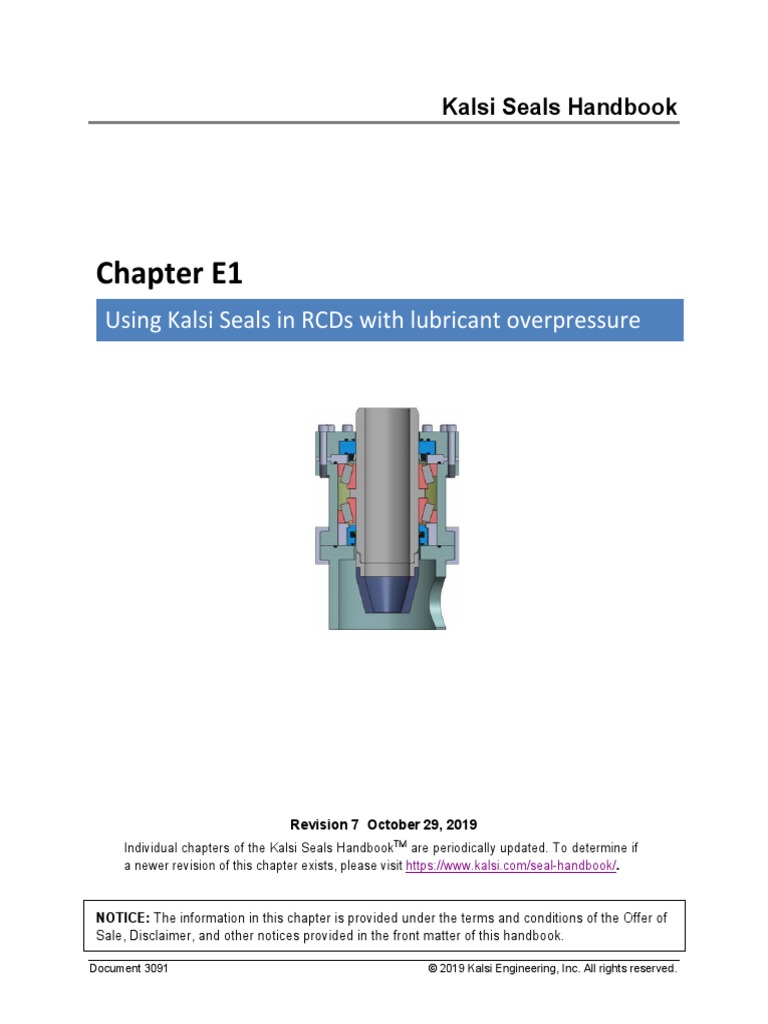 E01 Using Kalsi Seals in Rotating Control Devices | PDF | Bearing ...