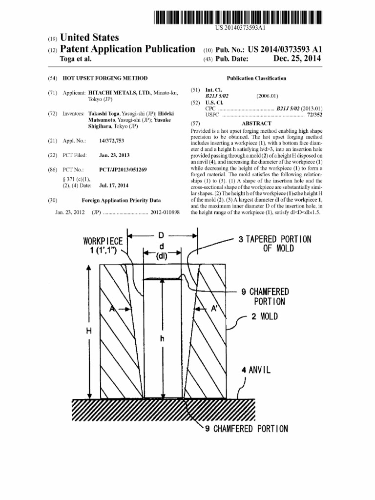 Hot Upset Forging Method for Improved Shape Precision | PDF | Forging ...