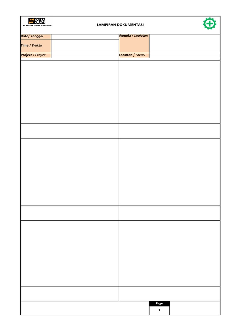 Form Lampiran Dokumentasi Safety | PDF