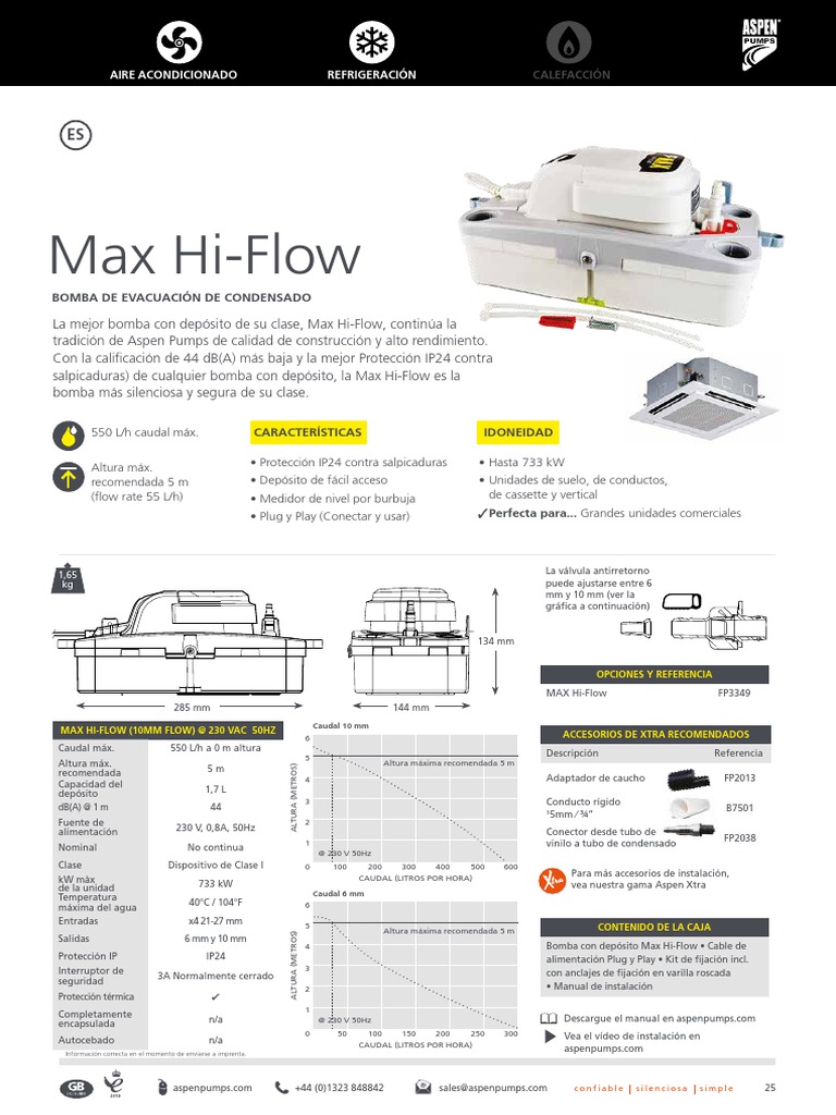 FP3349 MaxHiFlow Tech Sheet ES | PDF | Bienes manufacturados