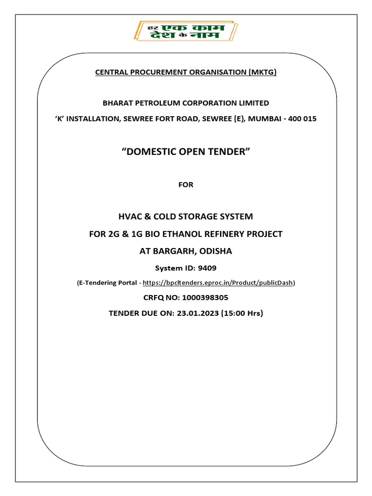 Tender Document | Download Free PDF | Business