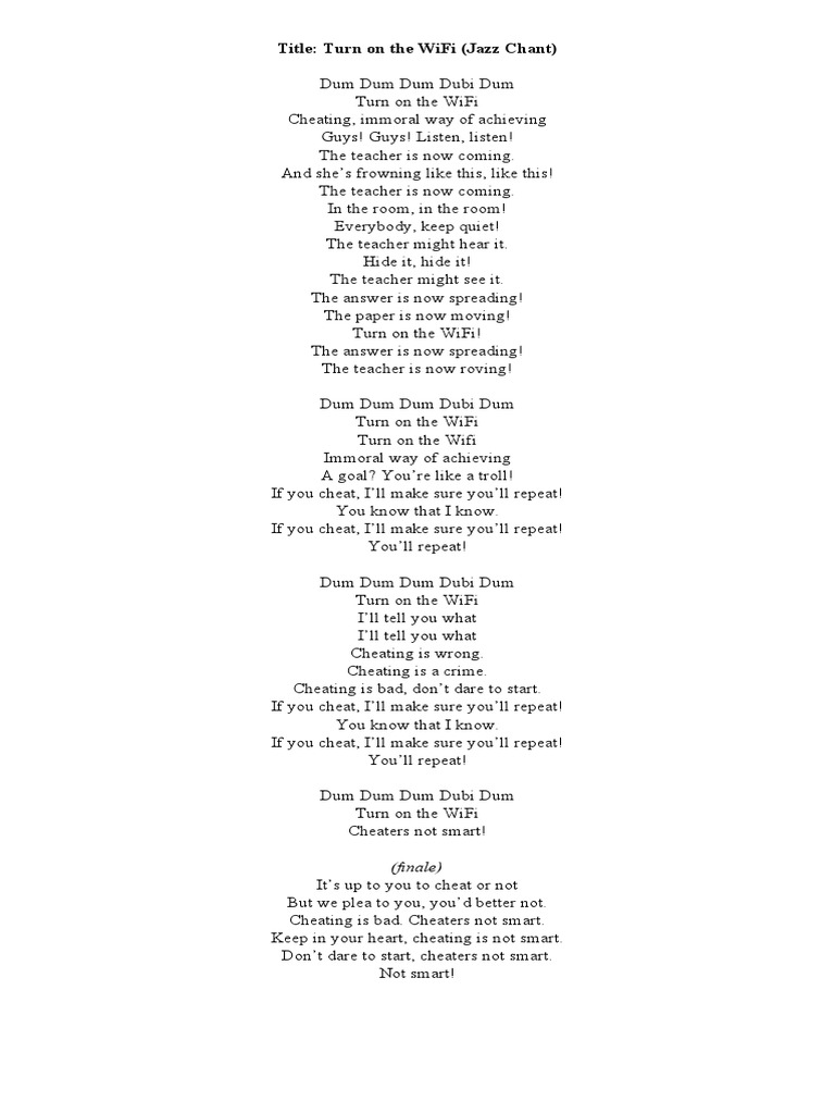 Jazz Chant G7 G8 G9 | PDF