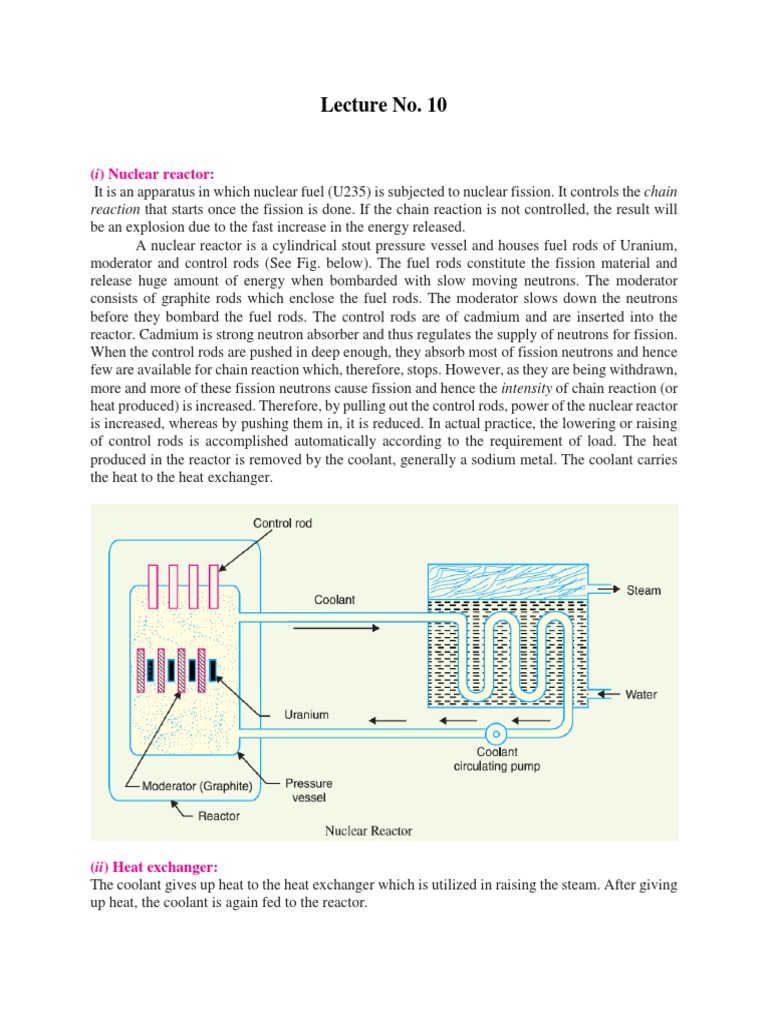 Lecture No 10 | PDF | Nuclear Reactor | Nuclear Fission Lecture No 10 | PDF | Nuclear Reactor | Nuclear Fission