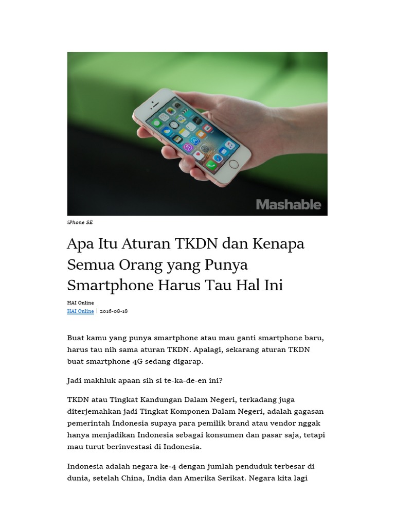 Apa Itu Aturan TKDN | PDF