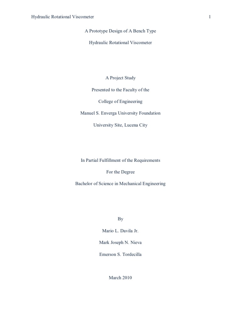 Mechanical Engineering Project Samples | PDF | Mechanical Engineering ...