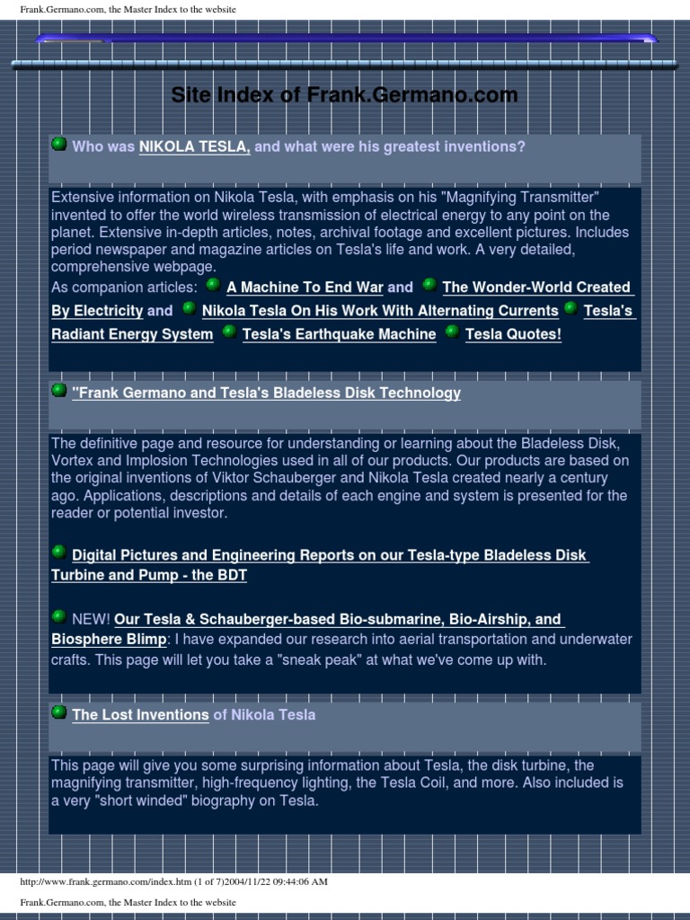 Germano Tesla Files | PDF | Nikola Tesla | Internal Combustion Engine