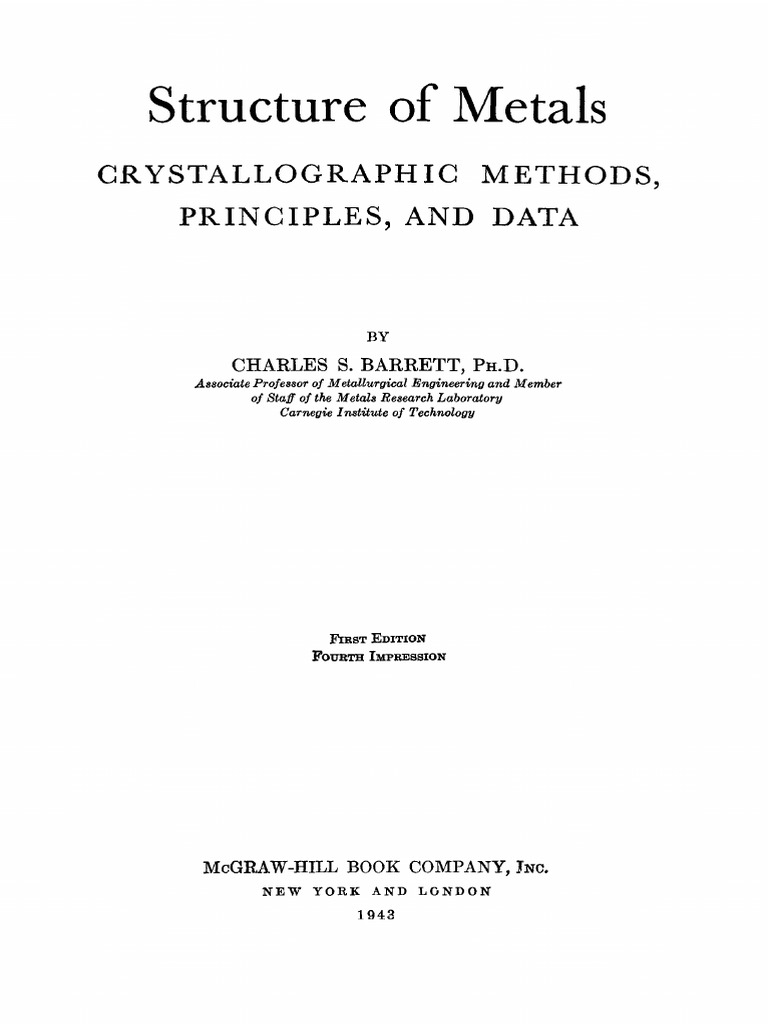 Structure of Metals | PDF