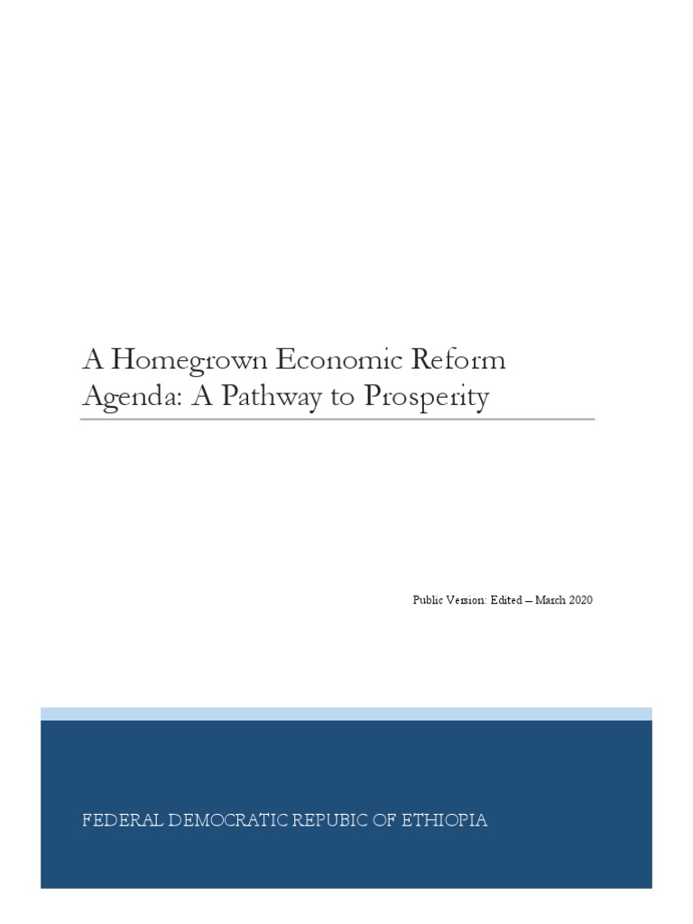 A Homegrown Economic Reform Agenda - A Pathway To Prosperity - Public ...